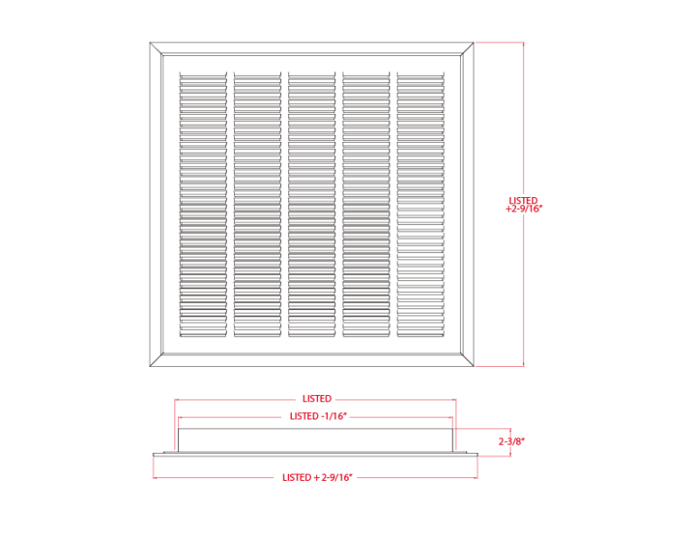 Return Grilles RPFA Steel | Verbet Industries LLC