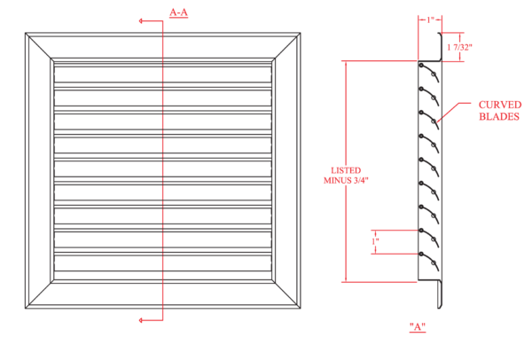 Return Grilles R45A Steel / R45L Aluminium | Verbet Industries LLC